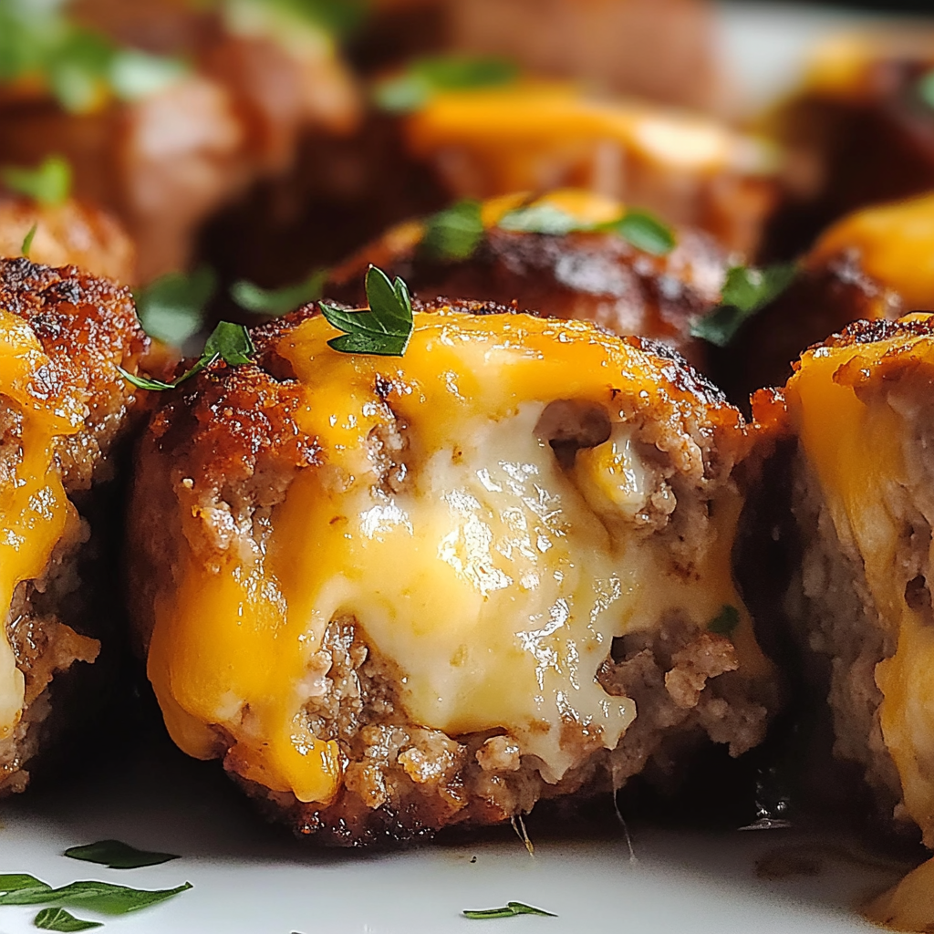 Cheesy Stuffed Meatloaf Bites - Easy Party Appetizer in 30 minutes