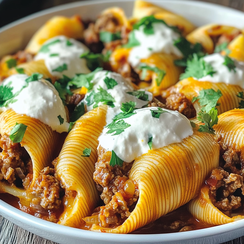Taco Stuffed Shells Recipe - Easy Mexican Pasta Dinner in 20 minutes