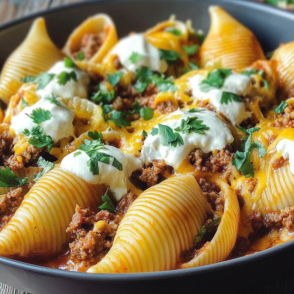 Taco Stuffed Shells Recipe - Easy Mexican Pasta Dinner in 20 minutes