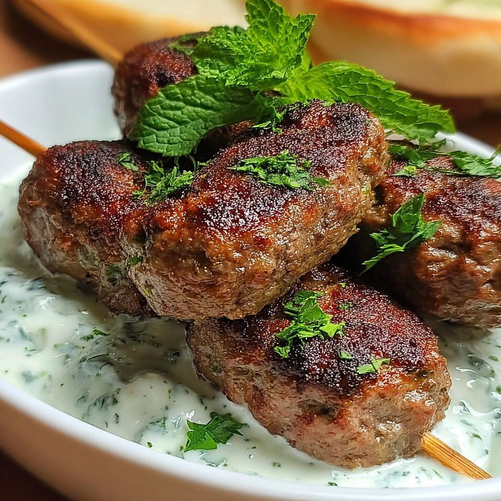 Beef Kofta Mint Yogurt Recipe - Easy Middle Eastern Delight in 20 minutes