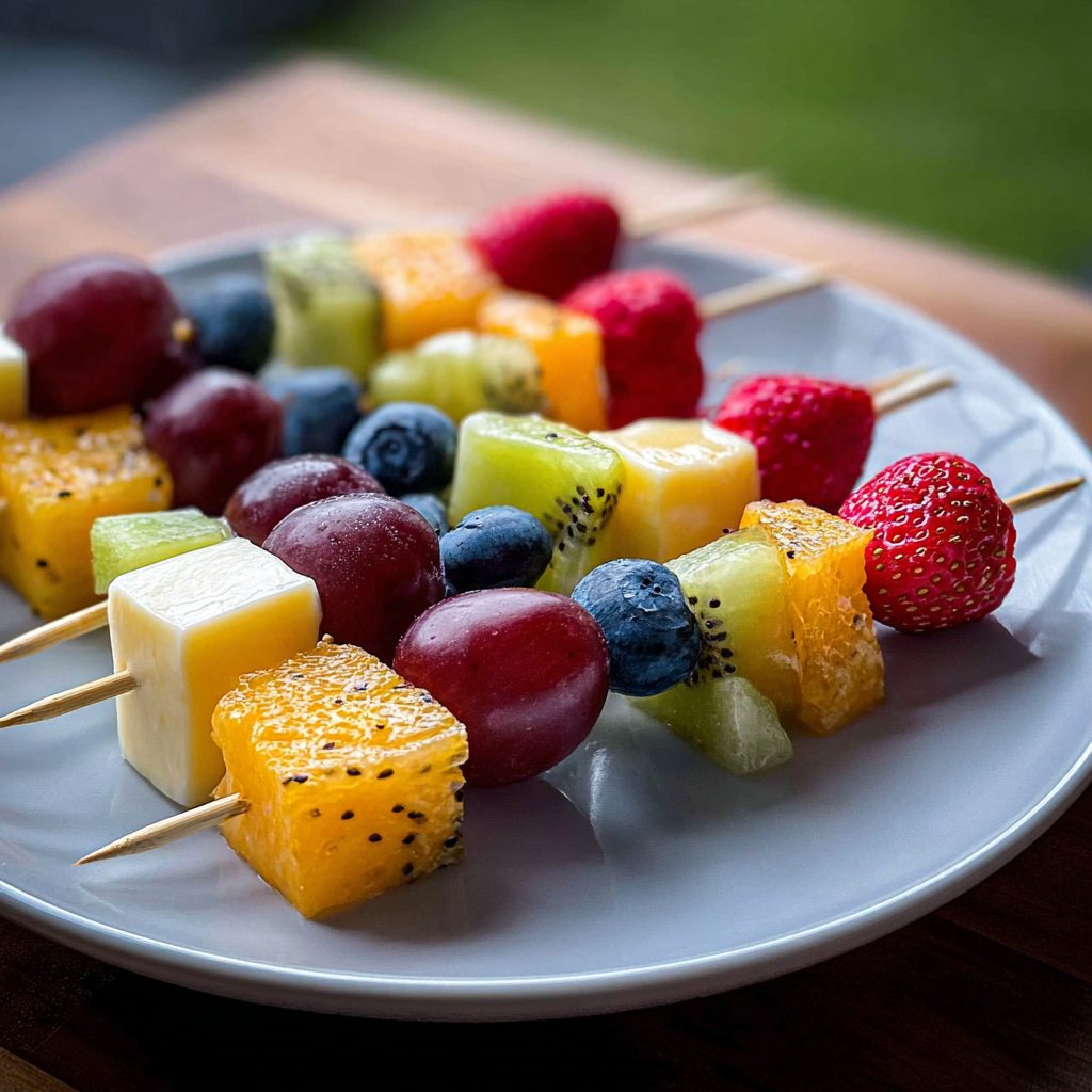 Best Fruit Cheese Kabobs - Easy Colorful Party Appetizer