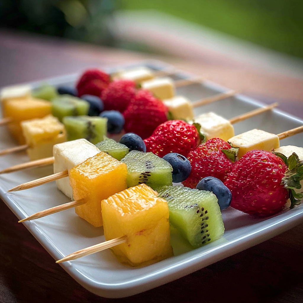 Best Fruit Cheese Kabobs - Easy Colorful Party Appetizer