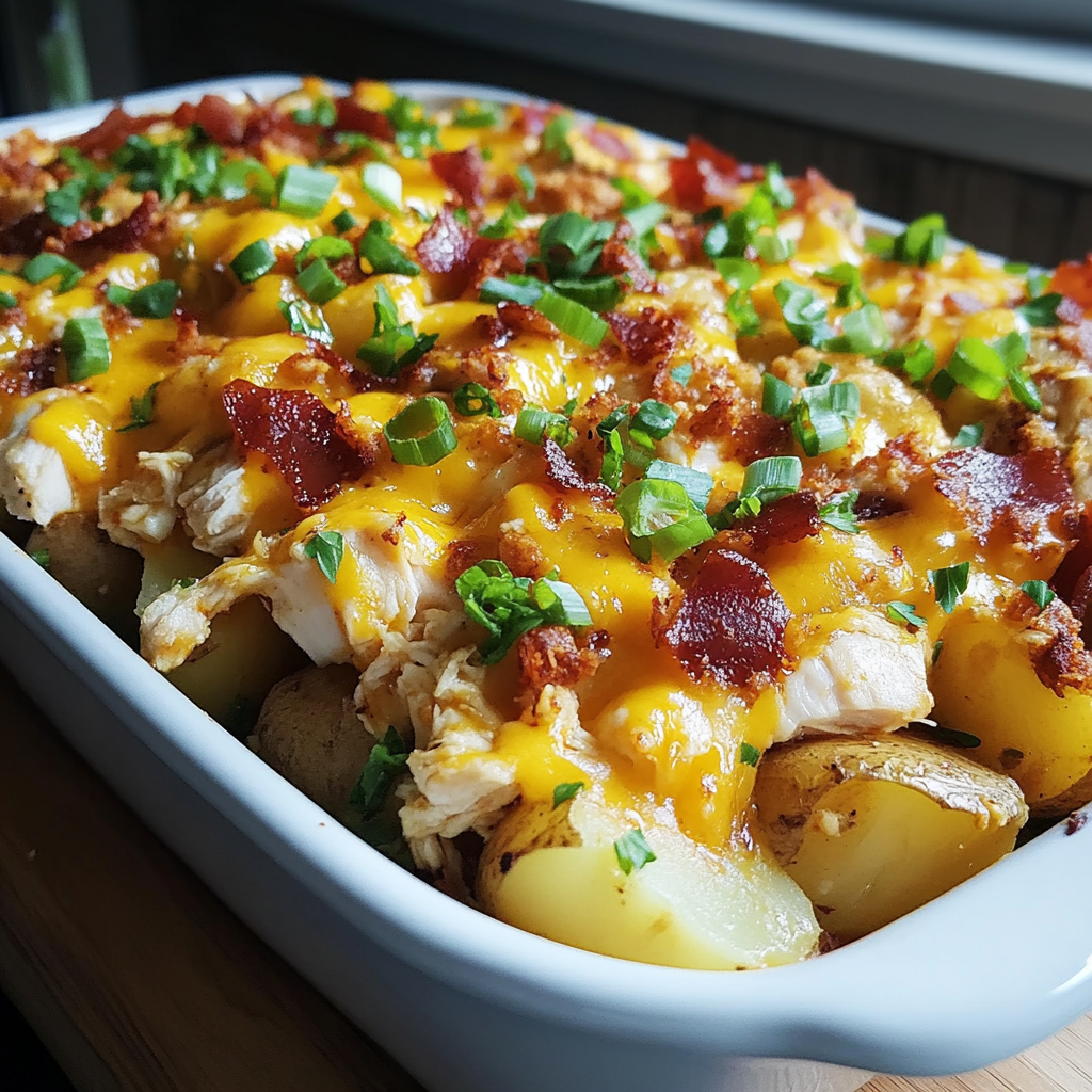 Easy & Delicious Loaded Chicken Potato Recipe in 35 minutes