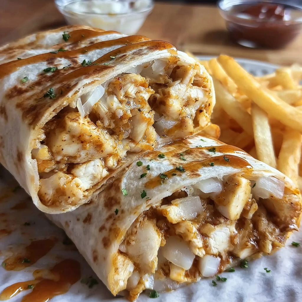 Parmesan Garlic Chicken Burritos - Easy 30-Minute Recipe