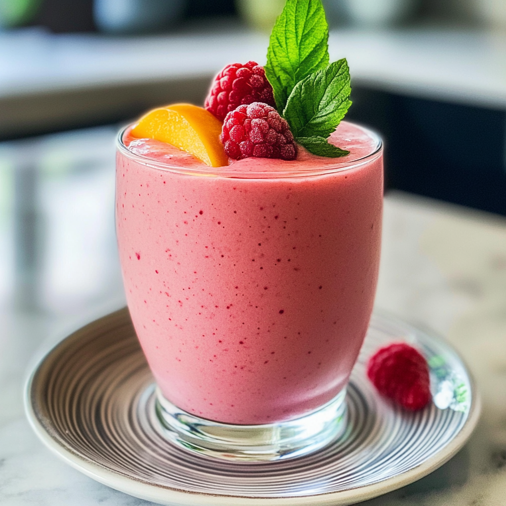 Peach Raspberry Smoothie Recipe - Easy 5-Minute Blend