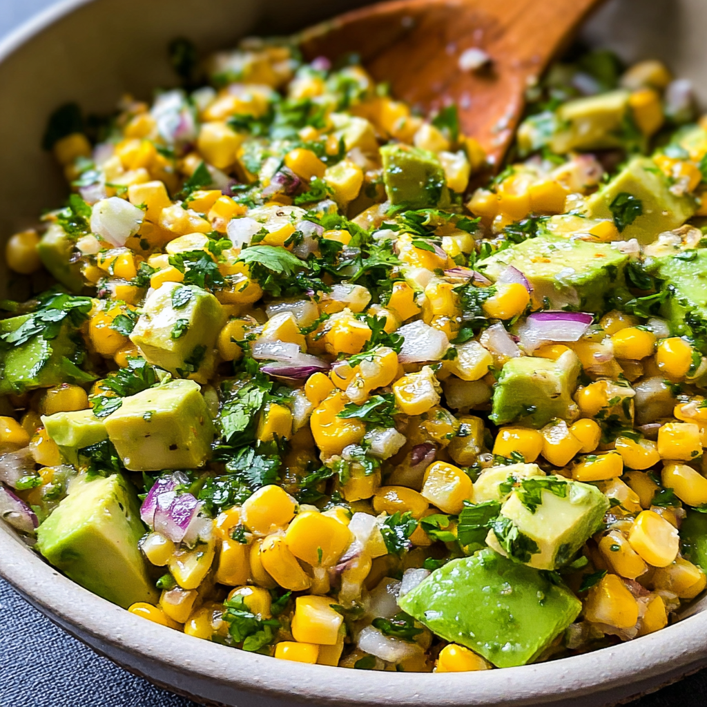 Delicious Perfect Avocado Corn Cilantro Salad Recipe