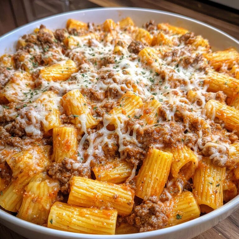 Cheesy Beef Rigatoni Pasta - Easy 45-Minute Recipe