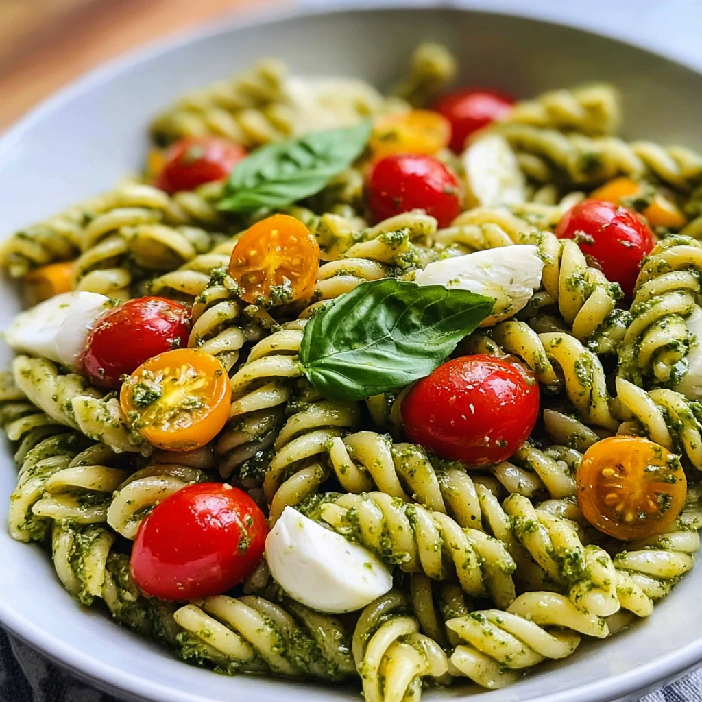 Pesto Pasta Cherry Tomatoes - Amazing Fresh Italian Recipe