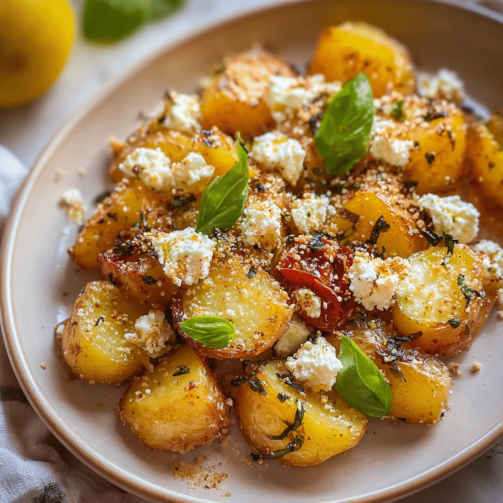 Baked Feta Potatoes: Amazing Greek-Style Recipe Ready in 45 Min