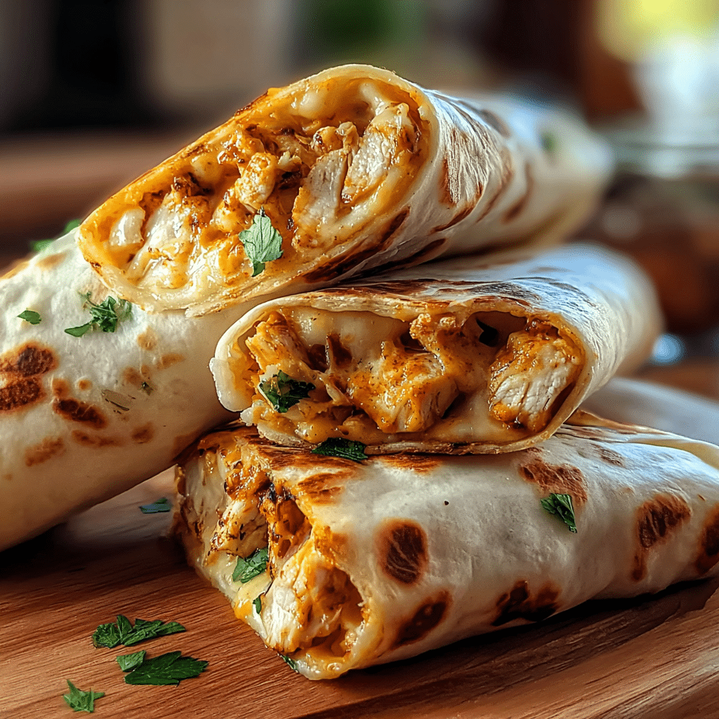 Cheesy Garlic Chicken Wraps: Amazing Recipe Ready in 20 Min