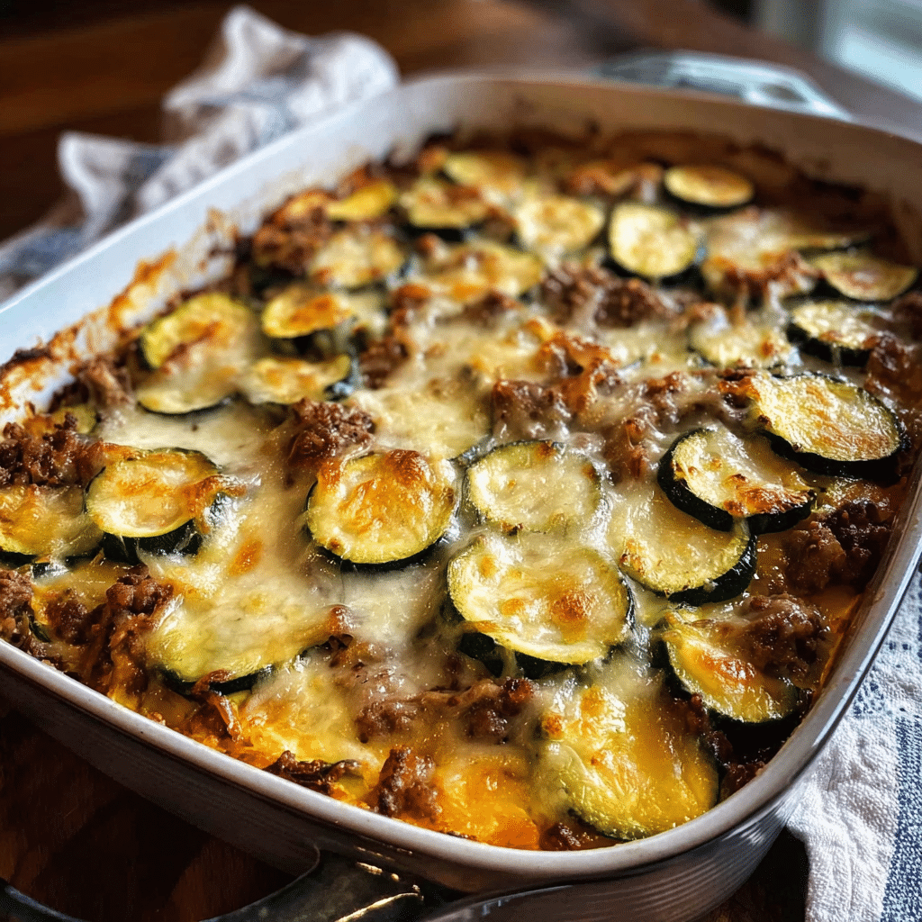 Beef zucchini bake: amazing low-carb dinner recipe ready