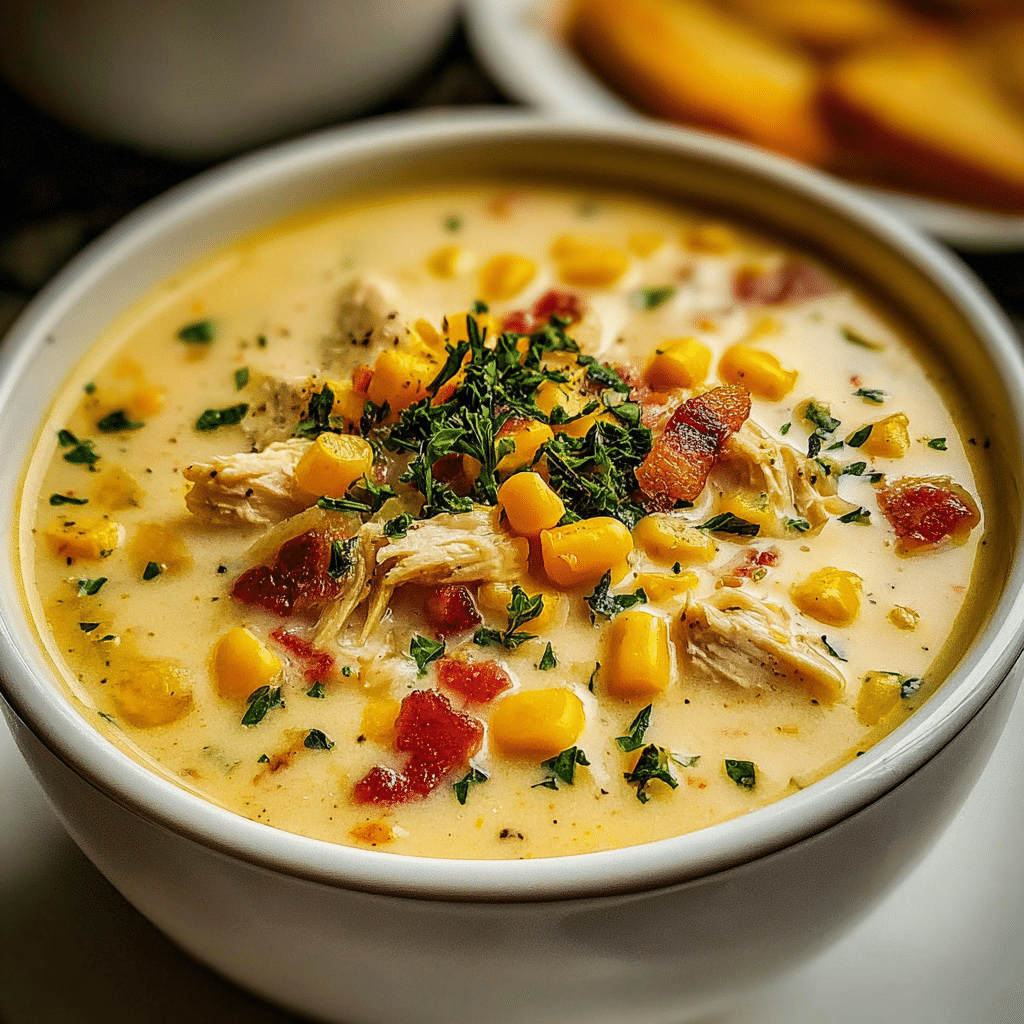 Chicken corn chowder: amazing creamy recipe ready in 30 min