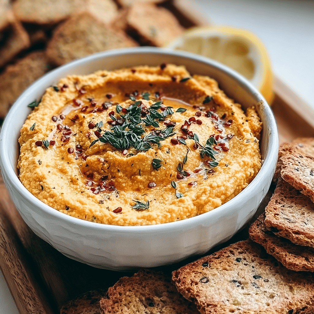 Roasted butternut squash hummus - Amazing healthy recipe