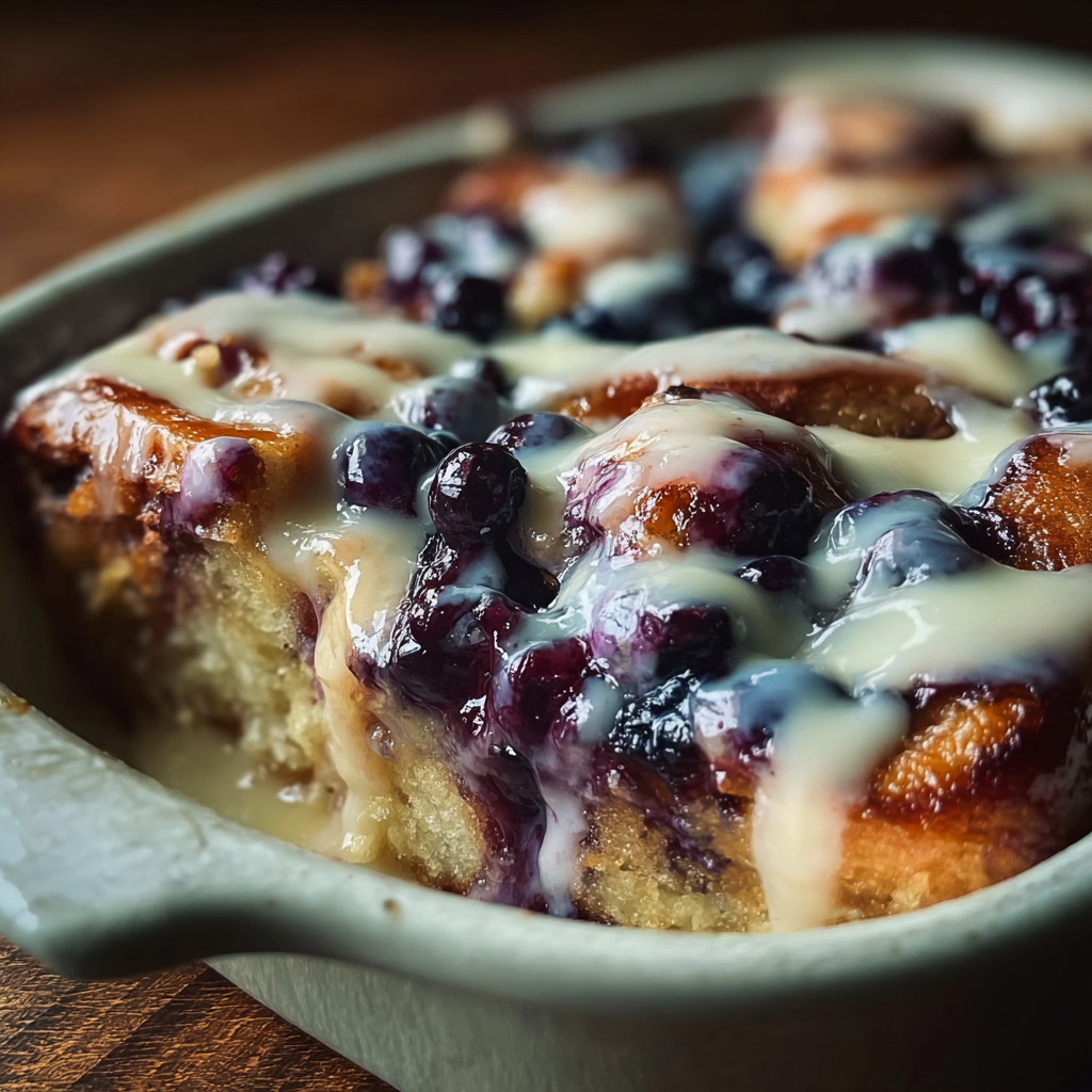 Blueberry Cinnamon Roll Casserole - Amazing Breakfast Recipe