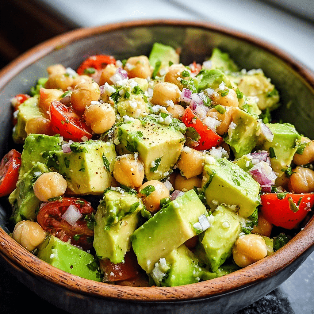 Chickpea Avocado Salad: Fresh Mediterranean Recipe Ready