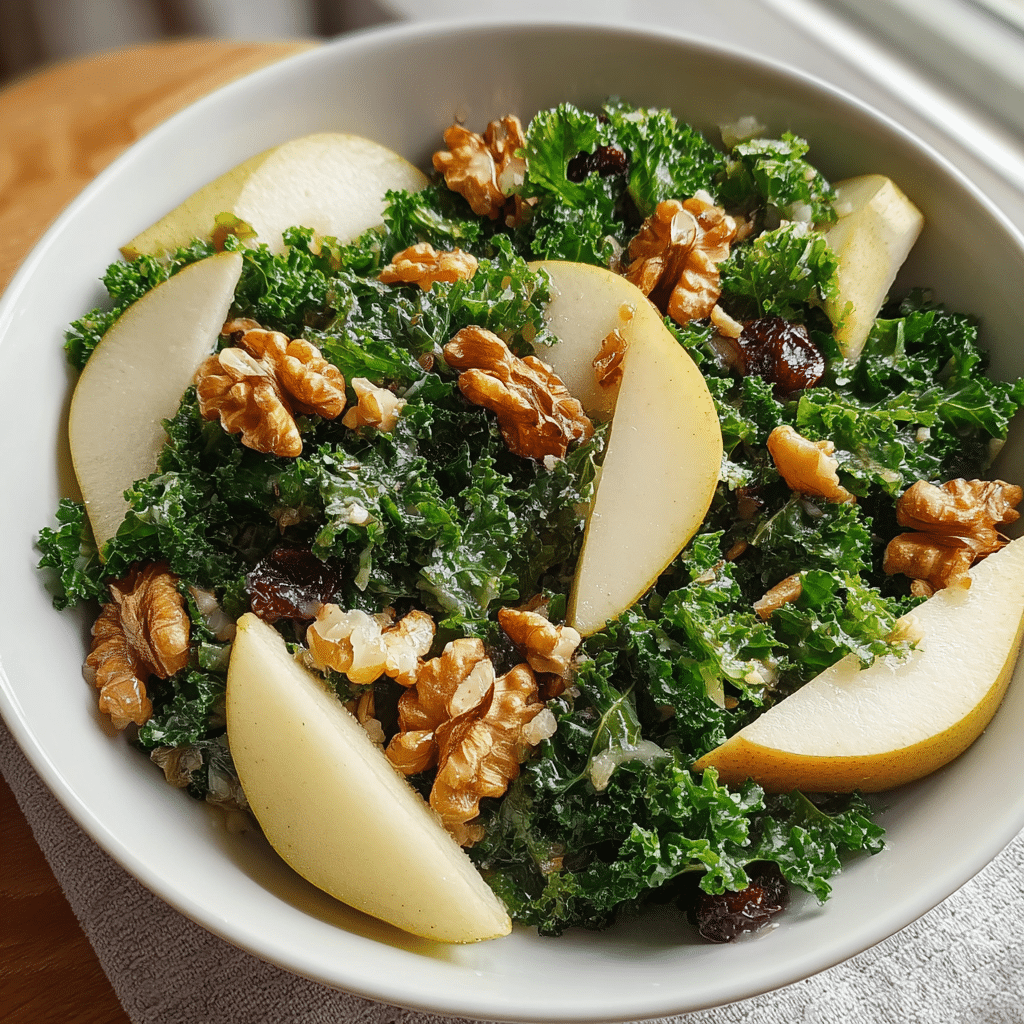 Pear Walnut Kale Salad: Amazing Fresh Recipe with Dressing