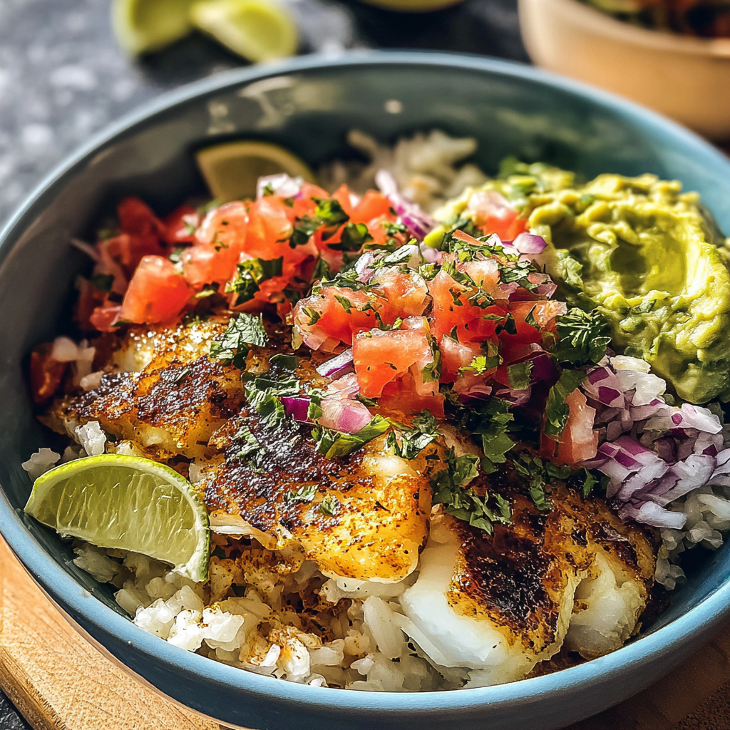Fish Taco Bowl: Amazing Recipe with Fresh Fish & Cilantro