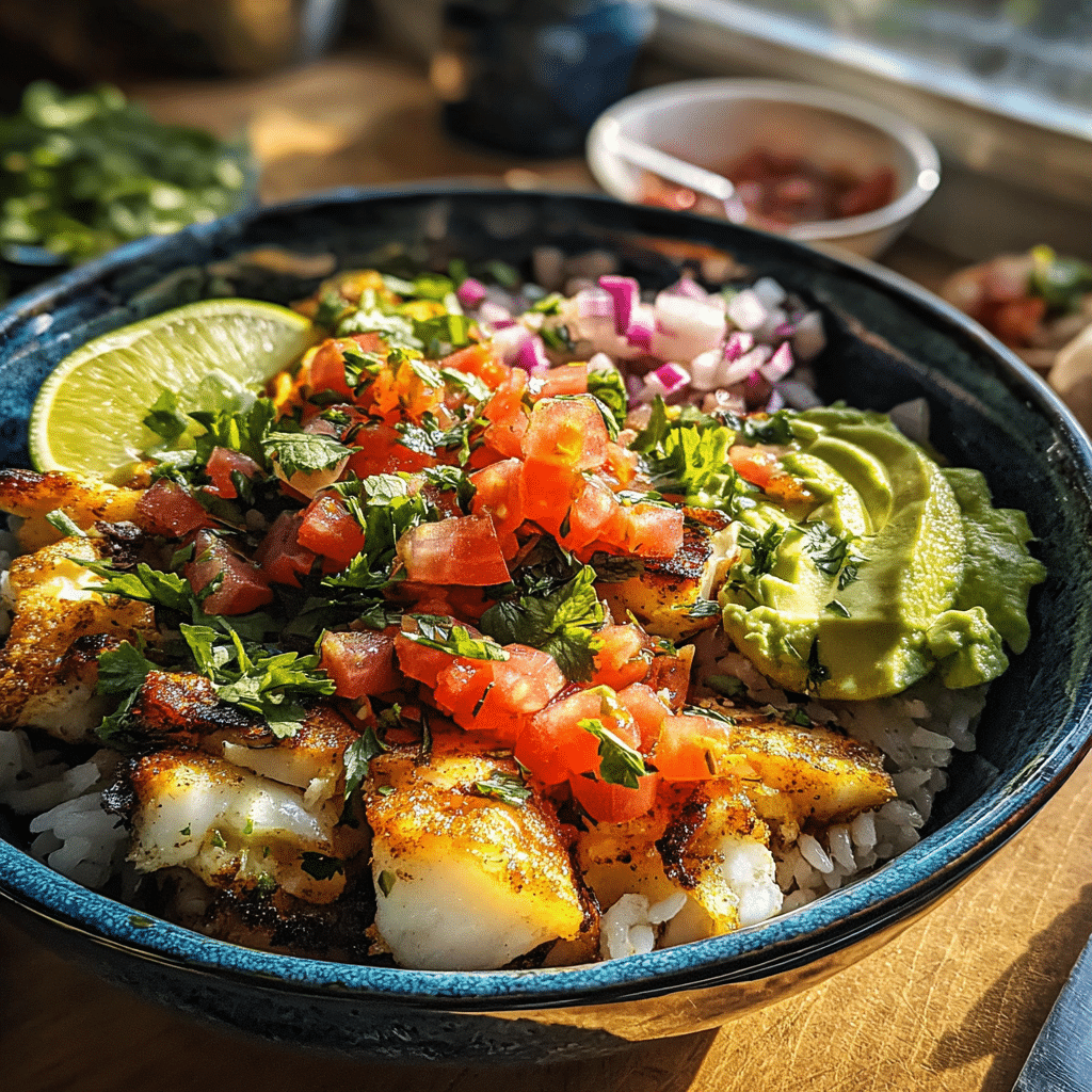 Fish Taco Bowl: Amazing Recipe with Fresh Fish & Cilantro